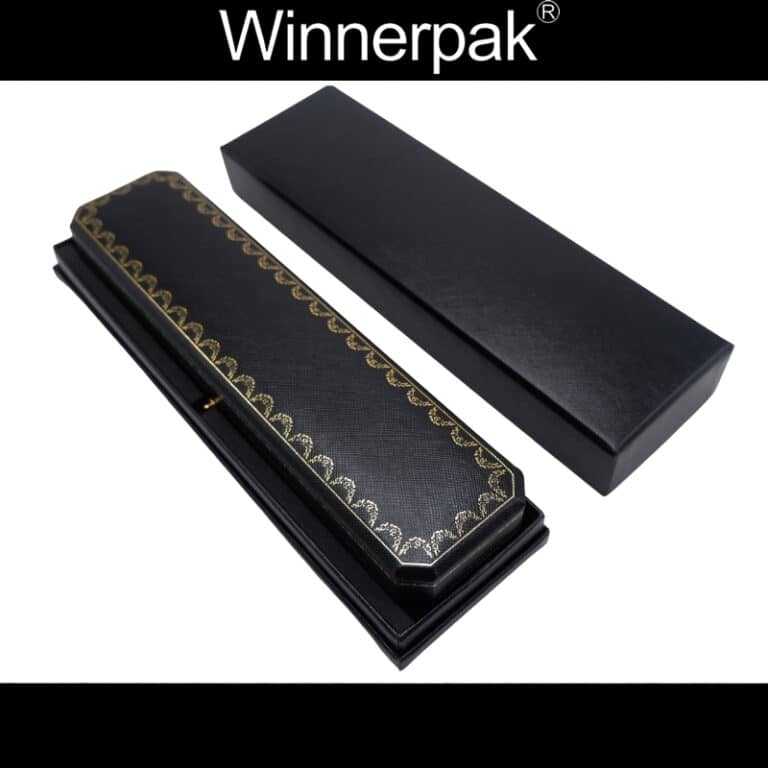 Luxury Cartier-Style Black Leatherette Jewelry Boxes | Winnerpak