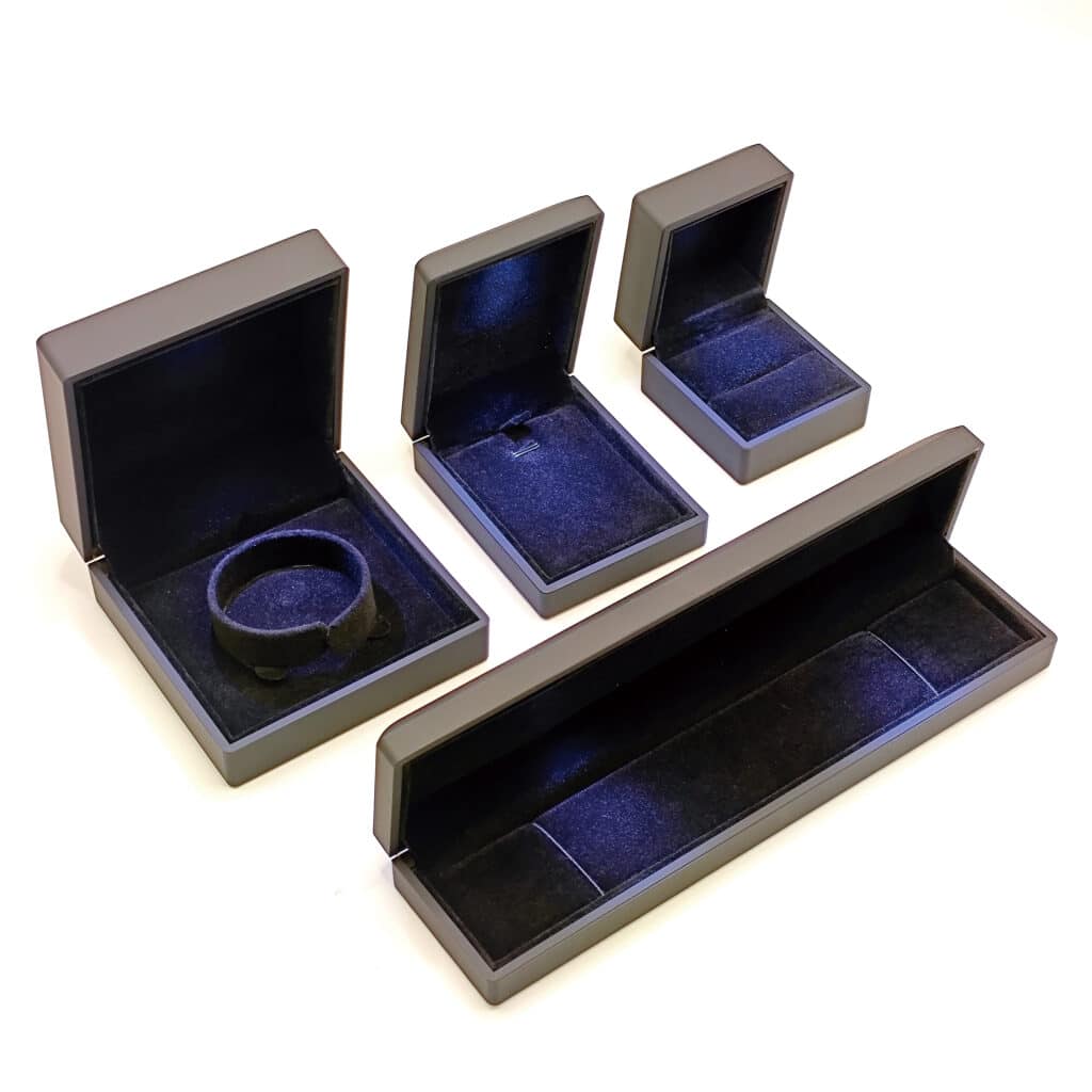 LE01 Jewelry Lighting Boxes | Straight-Corner LED Boxes, Pearlescent ...