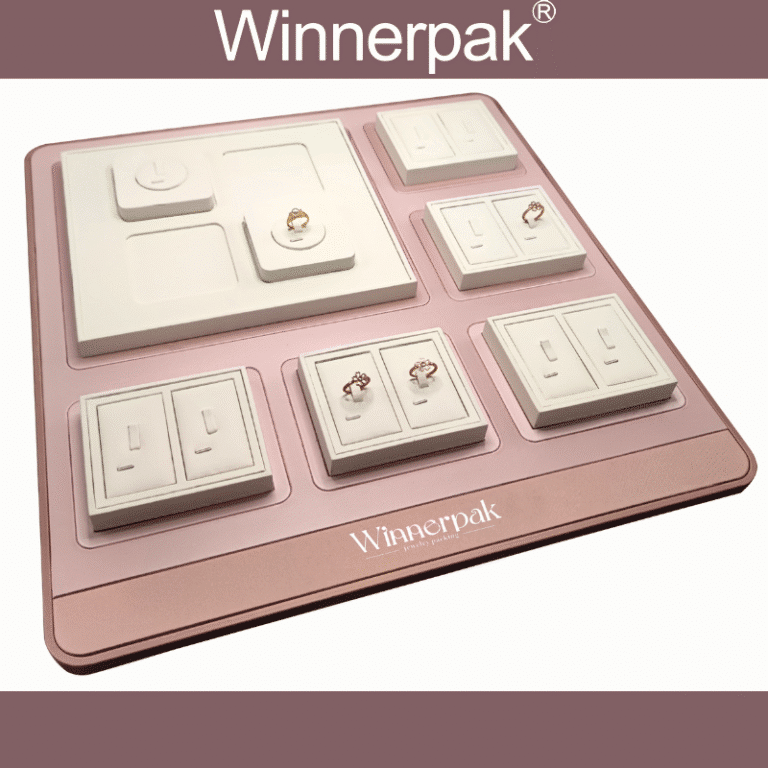 O Series Low-Profile Modular Jewelry Display Set | Custom PU Leather ...