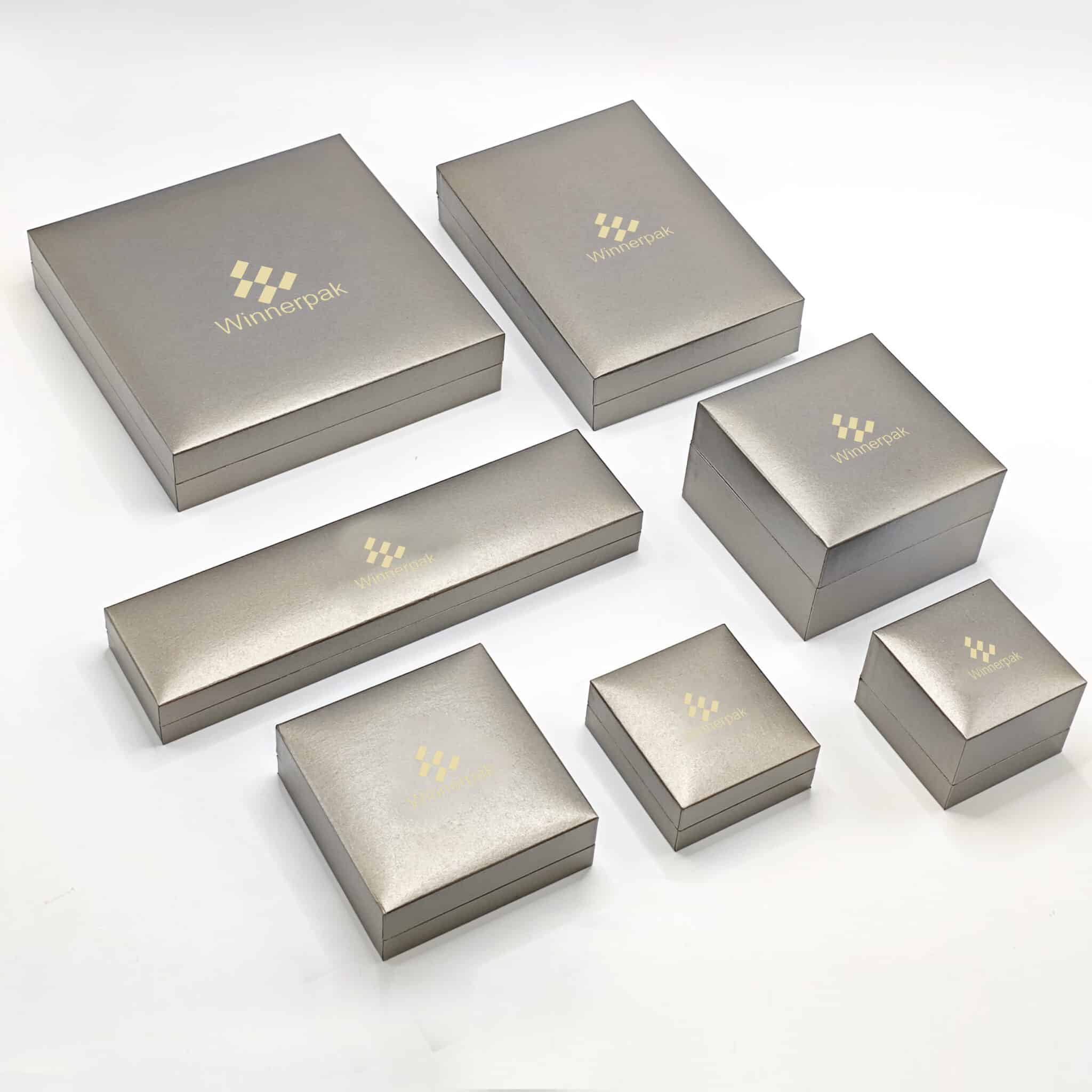 SC01C‑GR Volcanic Gray Metallic Jewelry Box | Luxury Jewelry Packaging ...